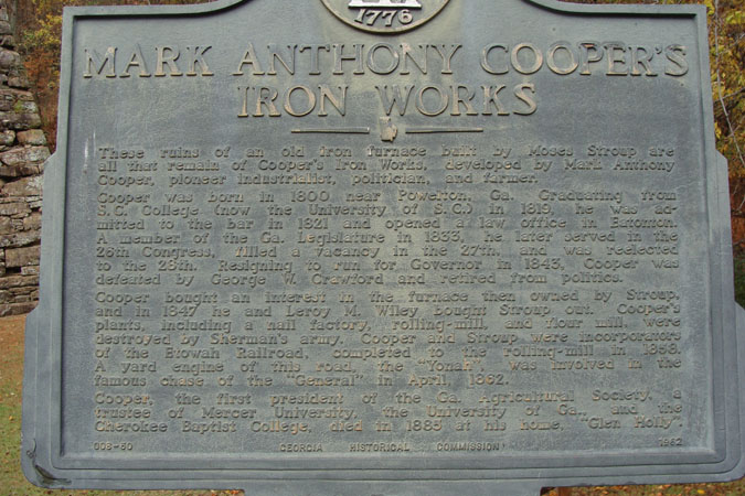 Mark Anthony Cooper’s Iron Works – Georgia Historical Society