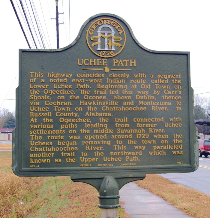 Uchee Path - Georgia Historical Society