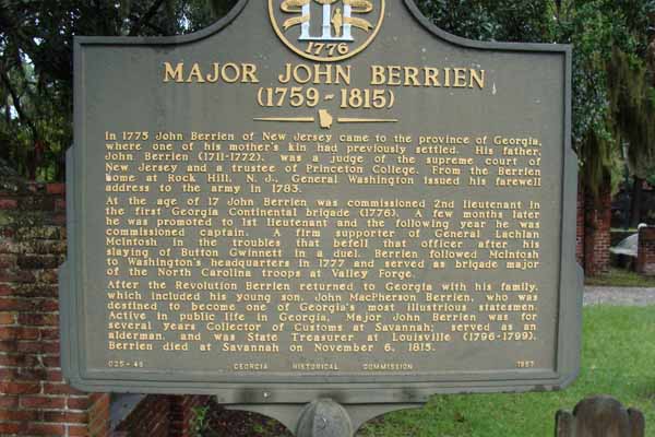 Major John Berrien - Georgia Historical Society