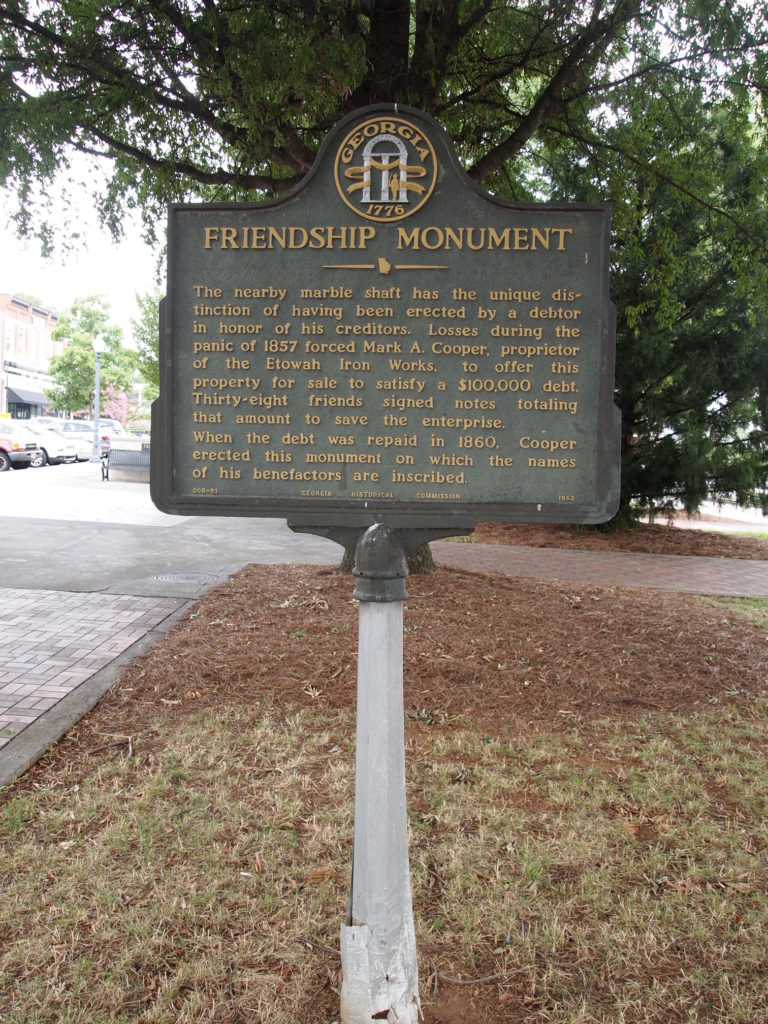 Friendship Monument - Georgia Historical Society