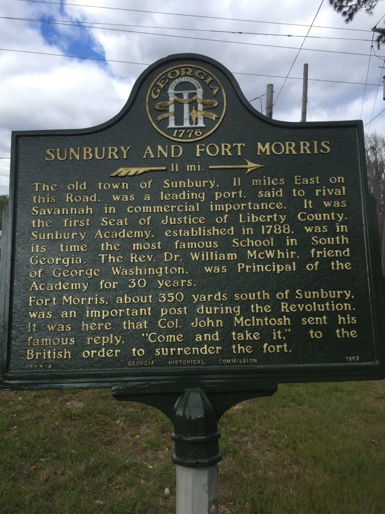 Sunbury And Fort Morris - Georgia Historical Society