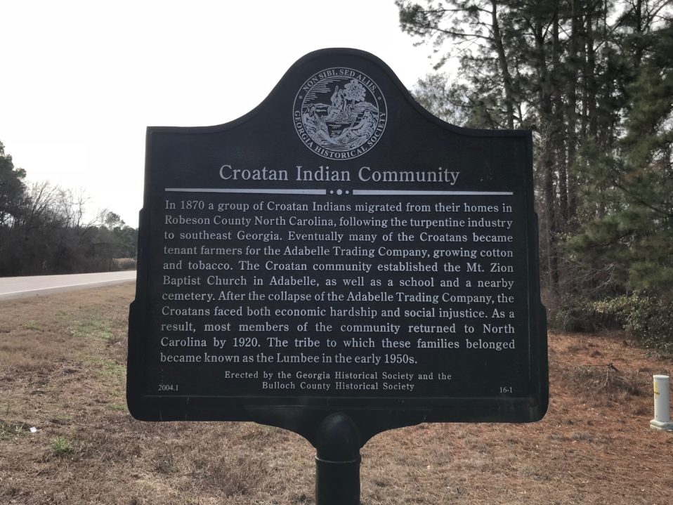 Croatan Indian Community - Georgia Historical Society