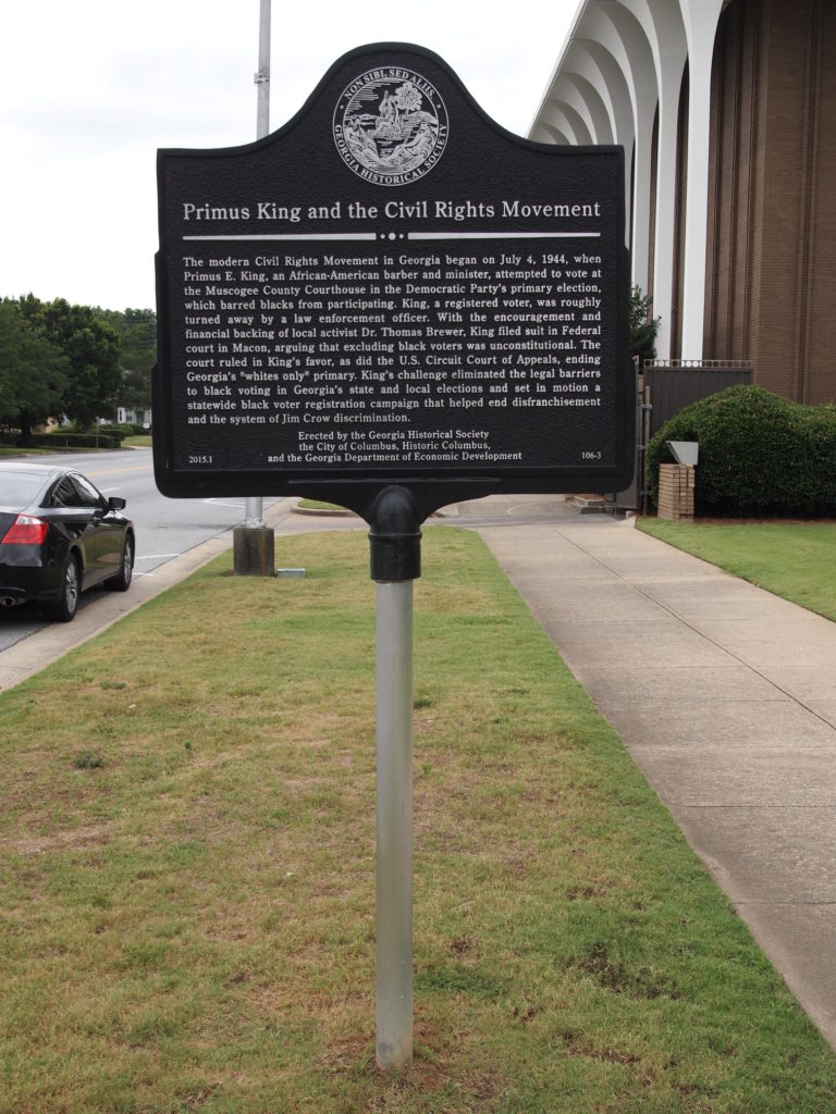 Marker Monday: Primus King and the Civil Rights Movement - Georgia ...