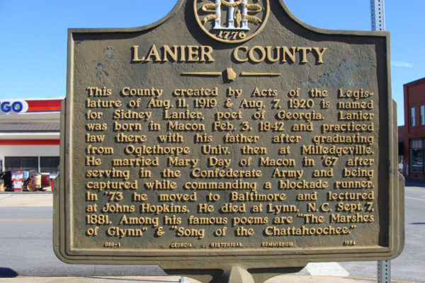 Lanier County - Georgia Historical Society