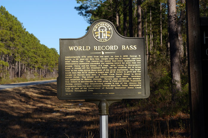 Marker Monday: World Record Bass - Georgia Historical Society