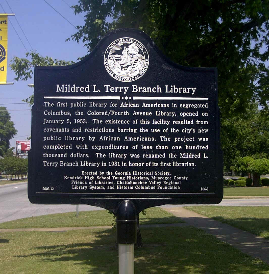 Marker Monday: Mildred L. Terry Branch Library - Georgia Historical Society