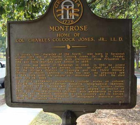 Montrose Home of Col. Charles Colcock Jones, Jr. - Georgia Historical ...
