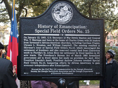 Marker Monday: History of Emancipation: Special Field Orders No. 15 ...