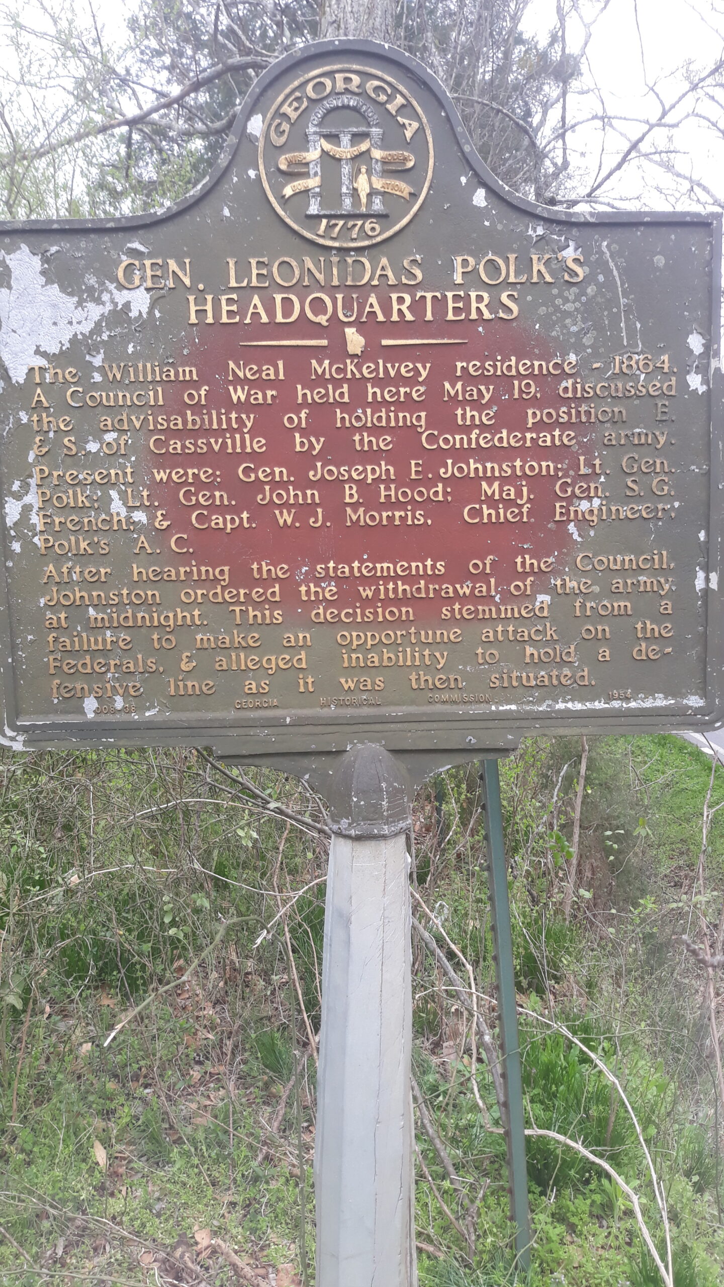 Gen. Leonidas Polk’s Headquarters (Bartow County) - Georgia Historical ...