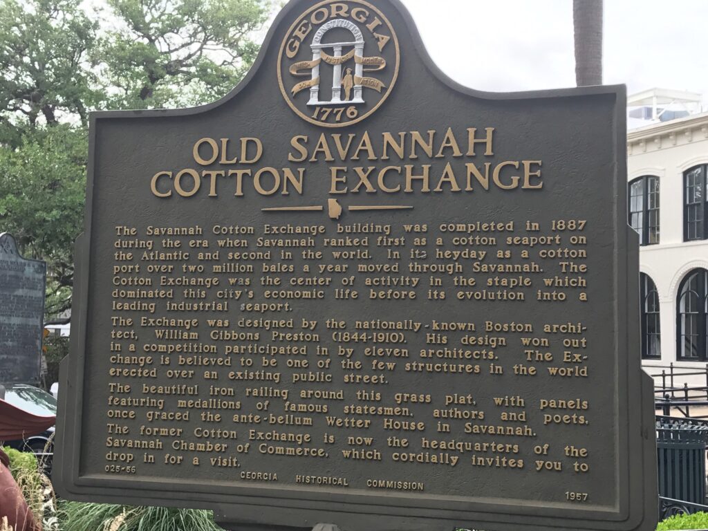 Marker Monday: Old Savannah Cotton Exchange - Georgia Historical Society