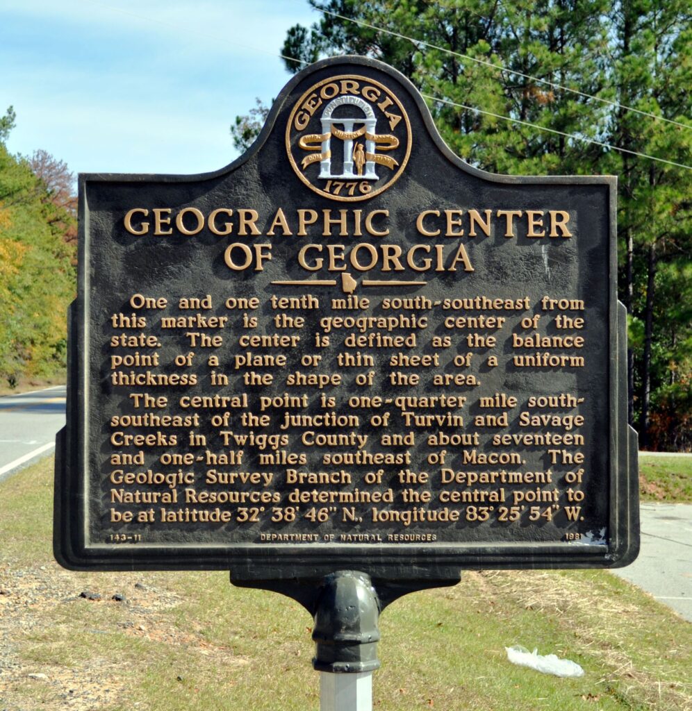 Marker Monday: Geographic Center of Georgia - Georgia Historical Society