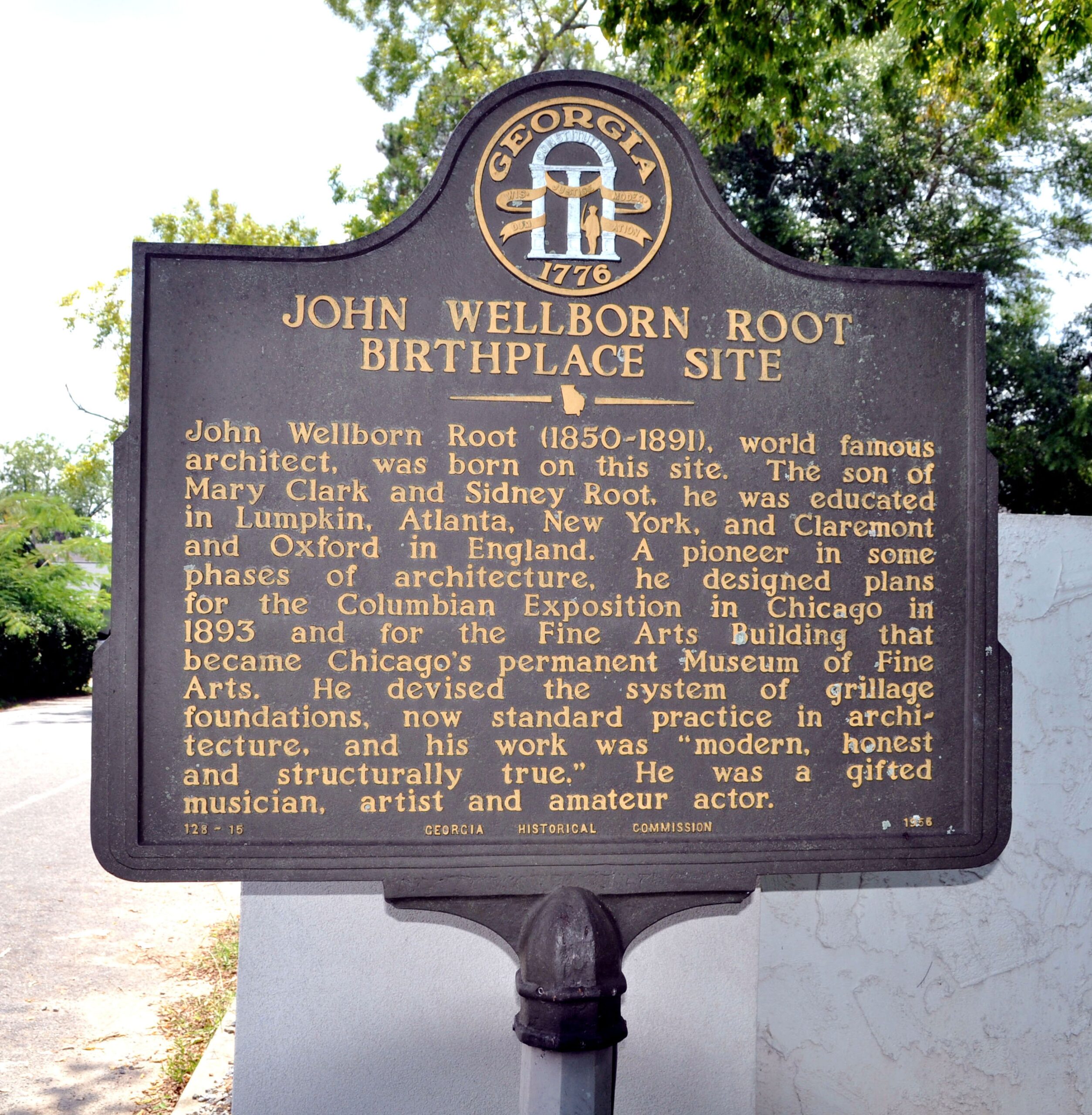 John Wellborn Root Birthplace Site – Georgia Historical Society