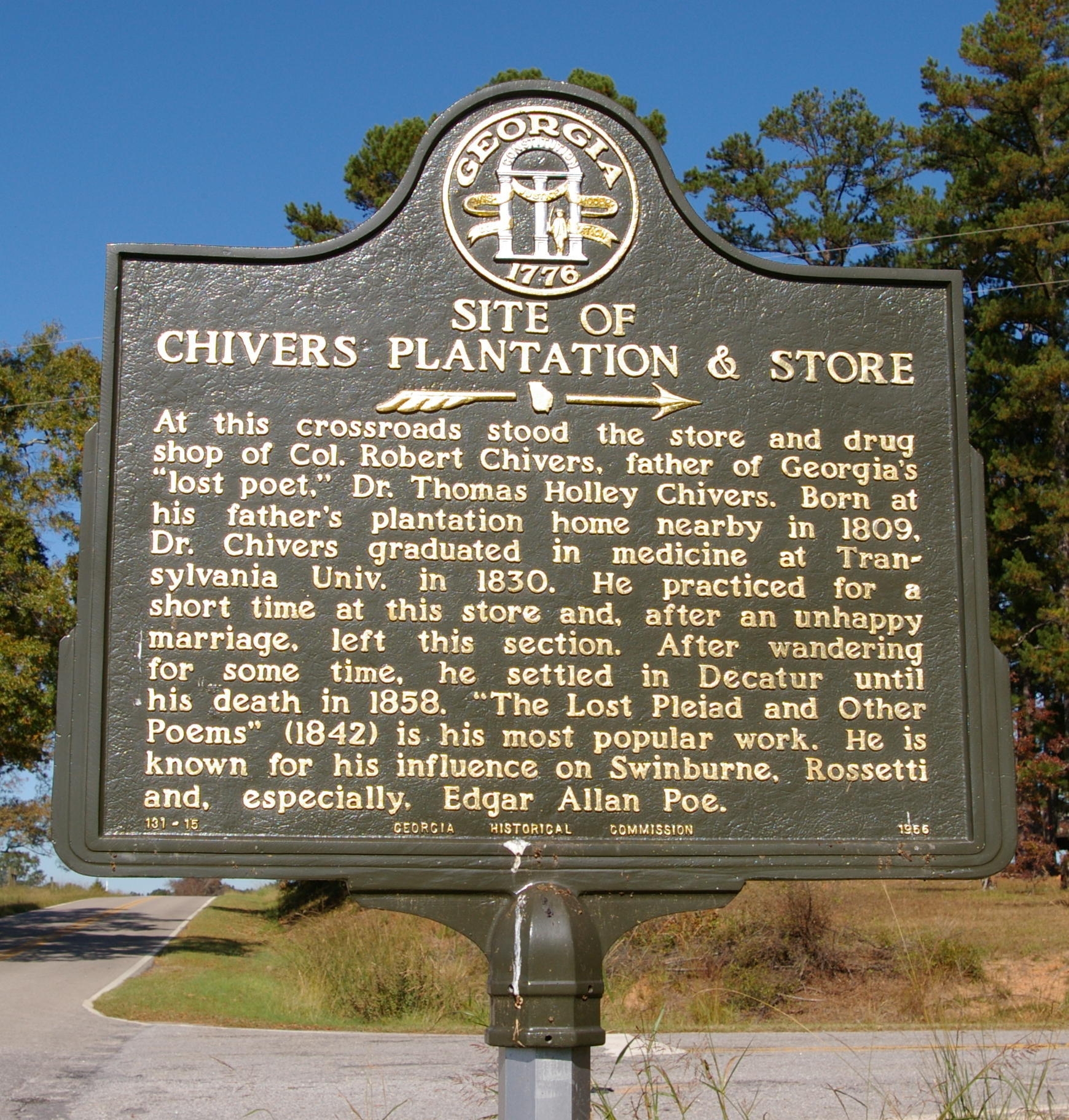 Site of Chivers Plantation and Store - Georgia Historical Society